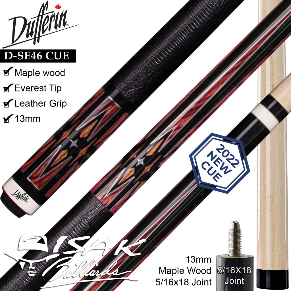 Jual Dufferin D-SE46 Pool Cue - Canada Maple Billiard Stick Stik Biliar ...