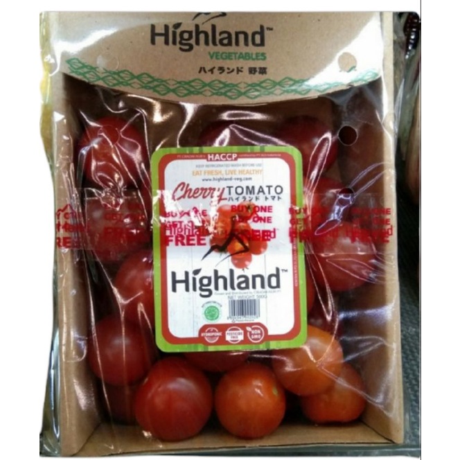 Jual Highland tomato cherry buy 1 get 1 free | pack | Shopee Indonesia
