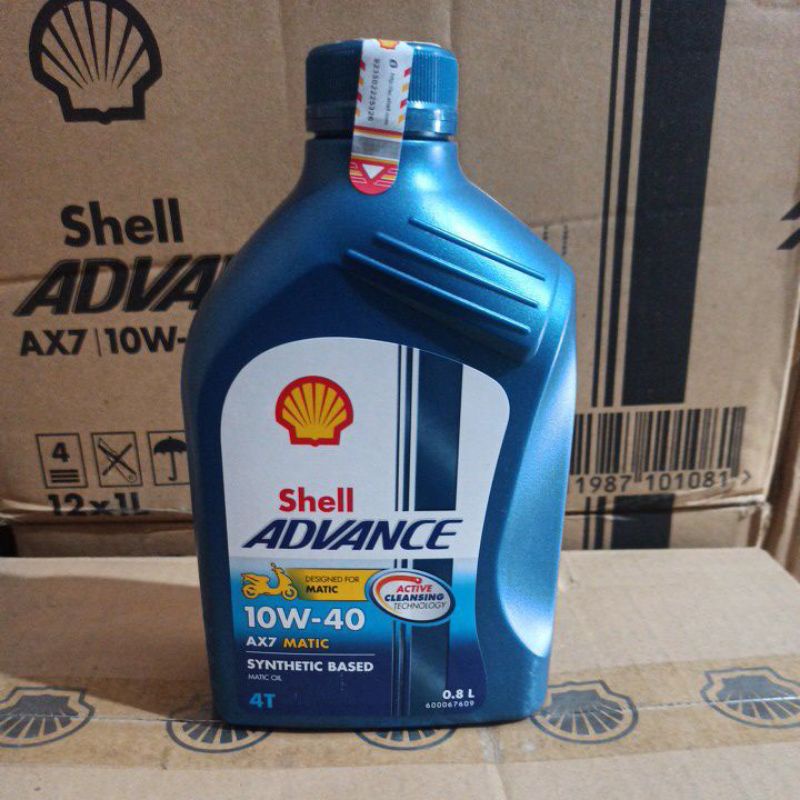 Jual OLI SHELL ADVANCE AX7 MATIC 08L 10W-40 API SN JASO MB OLI SCOOTER ...