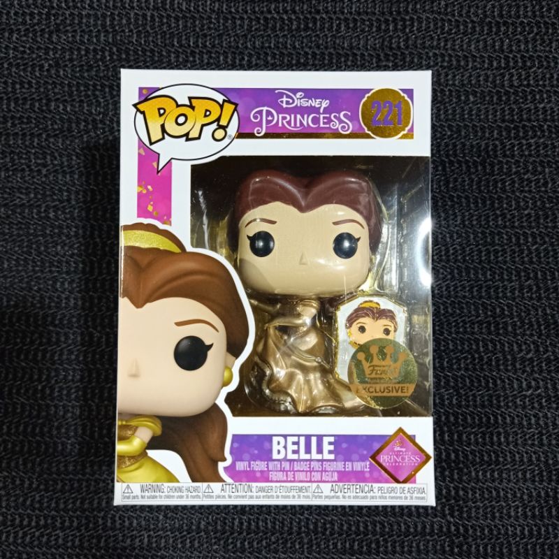 Jual Funko Pop! Disney PRINCESS: BELLE In Gold Dress (With Pin) #221 ...