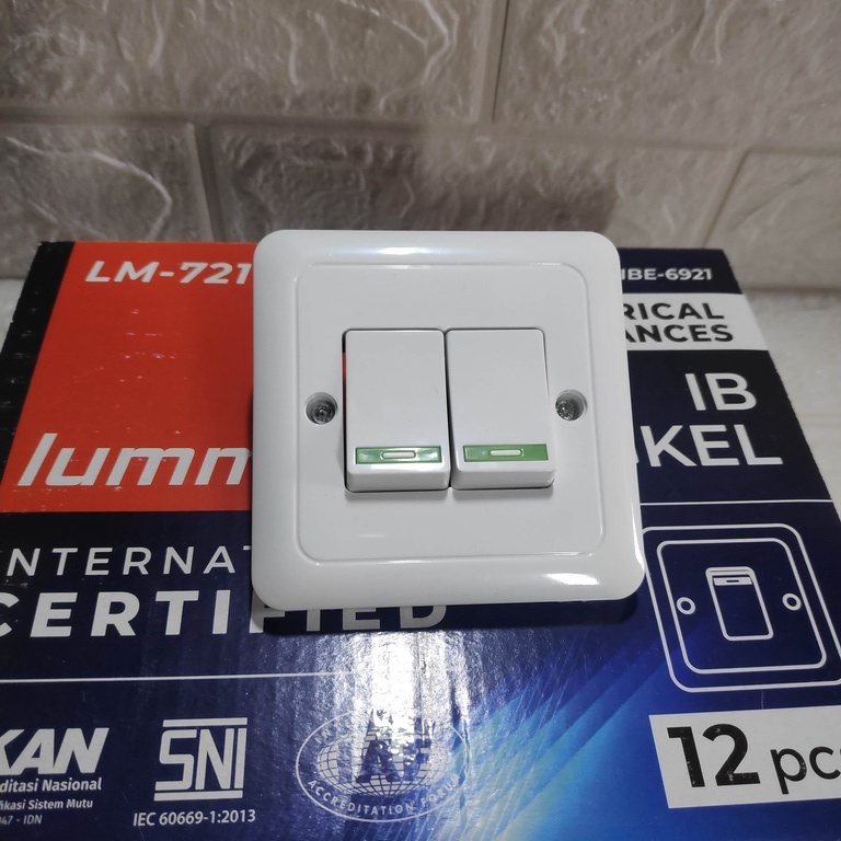 Jual Saklar IB Seri Lumment Tanam isi dua | Shopee Indonesia