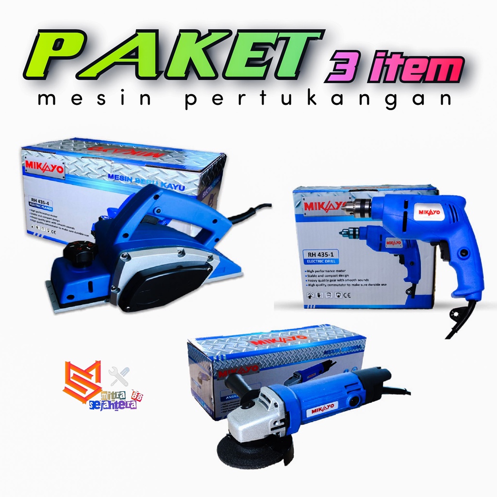 Jual PAKET SET 3 ITEM-MESIN PERTUKANGAN - MESIN SETUT KAYU + GERINDA ...
