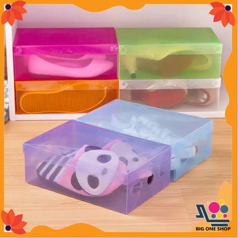 Jual Kotak Sepatu Tebal Shoes Box Sepatu Transparan Kotak Rak Susun ...