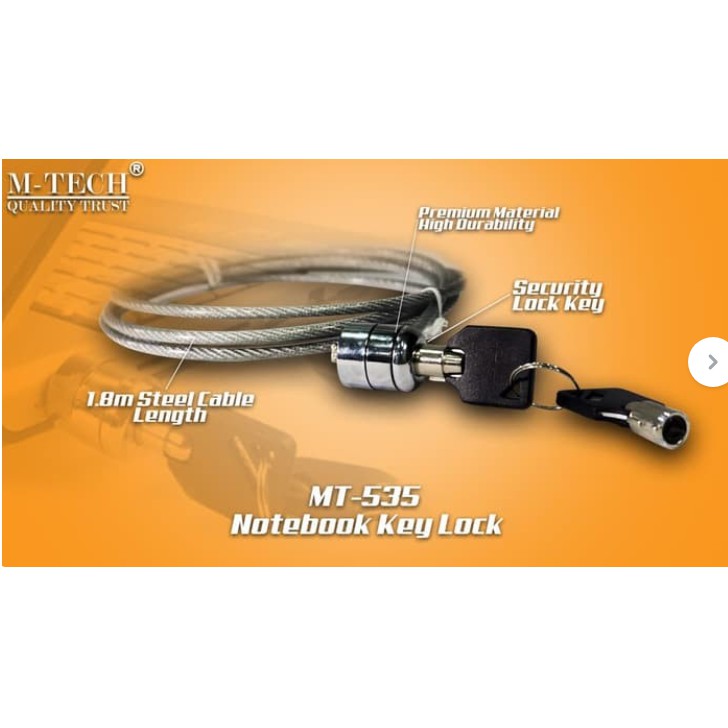 Jual Kunci pengaman m-tech 2m cable keys pin for pc laptop projector ...