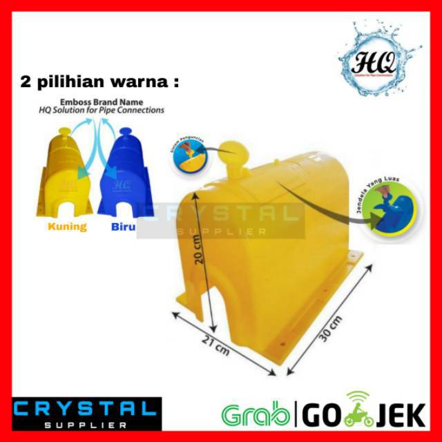 Jual Box Water Meter Plastik HQ HOCO Kuning Biru / Tempat Tutup Penutup ...