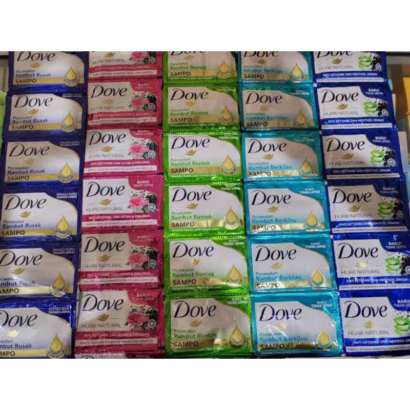 Jual DOVE Shampoo Sachet 9ml Renceng Isi 12 Sachet | Shopee Indonesia