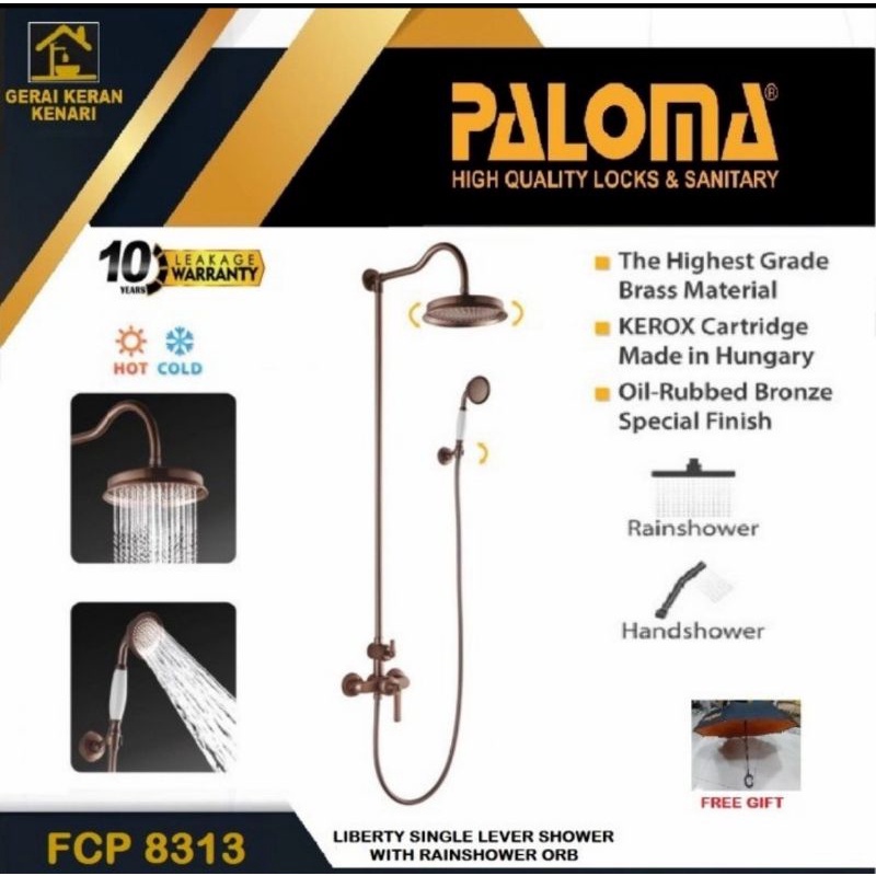 Jual PALOMA FCP 8313 Kran Shower Tiang Set Column Mandi Keran Panas ...