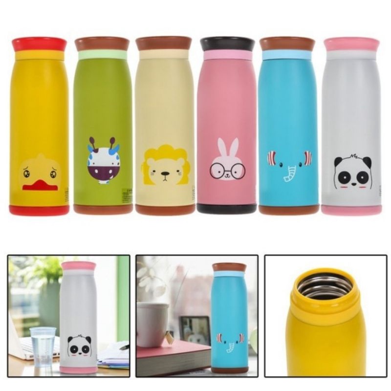 Jual TERMOS ANIMAL STAINLESS 350 500ML BOTOL MINUM ANAK LION DEER ...