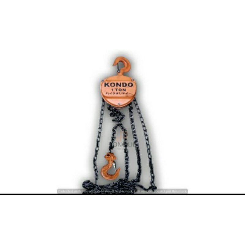 Jual KONDO Takel 1 Ton 5 meter Chain Block Rantai Kerekan Katrol ...