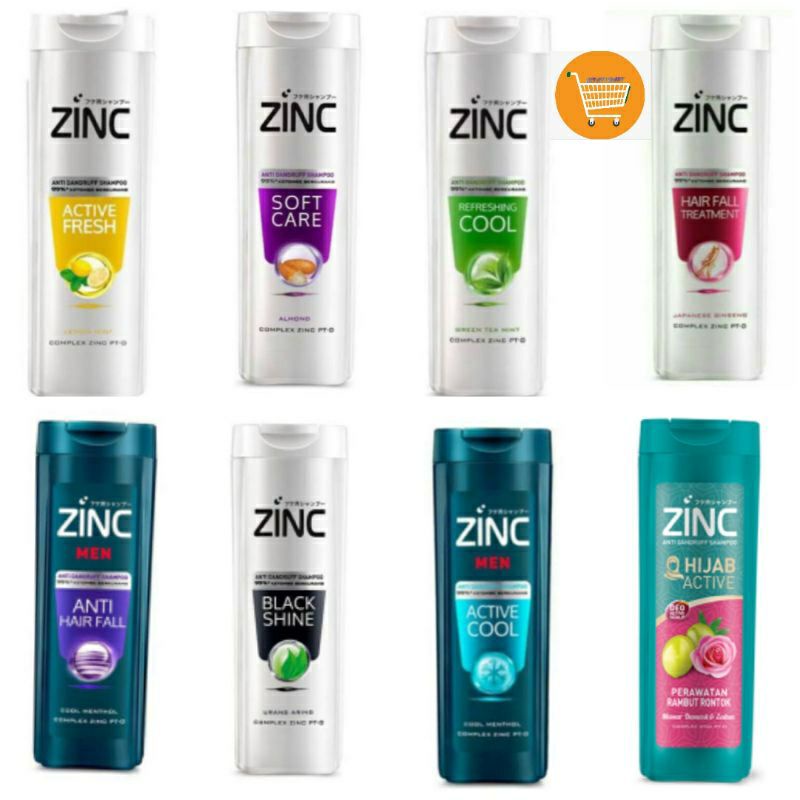 Jual Zinc Shampoo Active Fresh Hair Fall Refreshing Cool Hijab 170ml ...