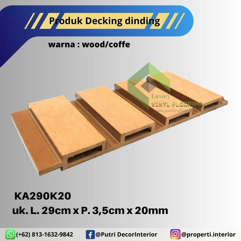 Jual WPC Decking dinding KA290K20 uk. 29cm x 3,5m tebal 20mm | Shopee Indonesia