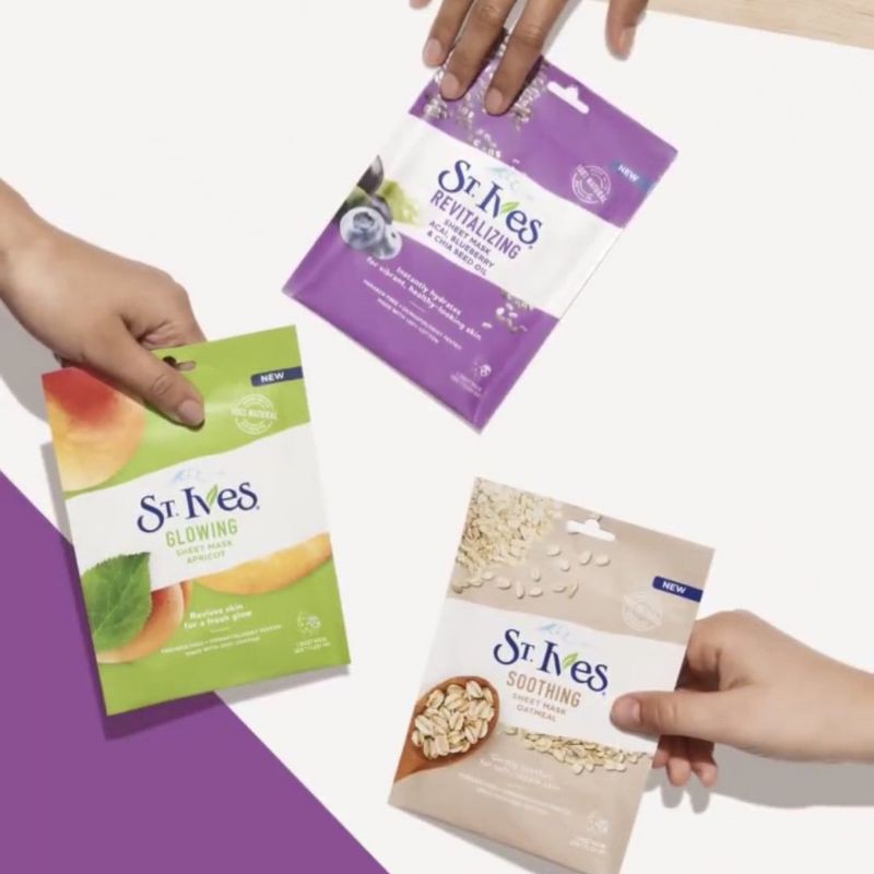 Jual ST IVES SHEET MASK (Glowing / Soothing / Revitalizing) 1EA ...