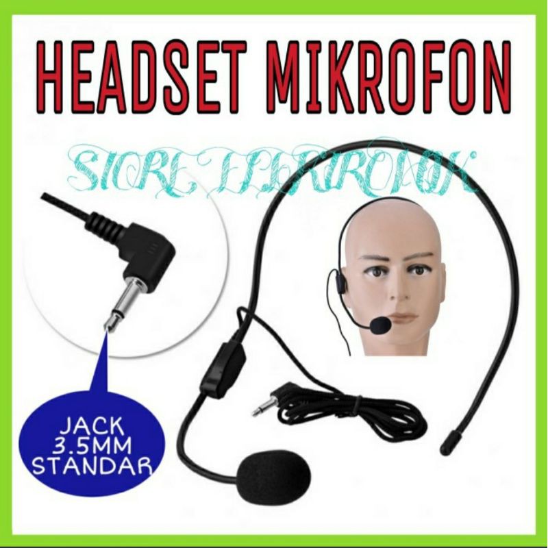 Jual Headset mikrofon Kabel Untuk Vocal Amplifier Speaker Mike | Shopee ...