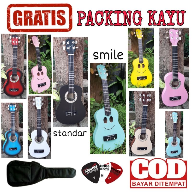 Jual ukulele - ukulele smile - cukulele - kentrung bonus pick harga ...