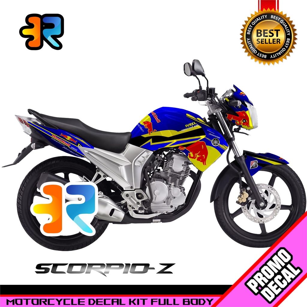 Jual Decal Motor Scorpio Z Desain Red Bull Sticker Scorpio-Z Full Body ...