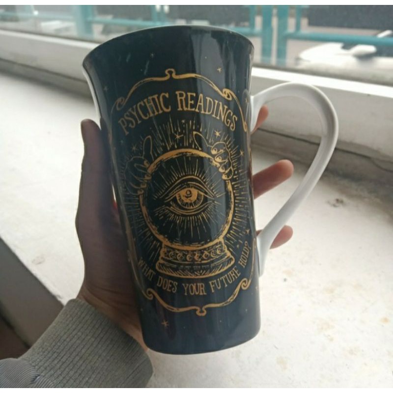 Jual Mug Jumbo Gelas Keramik Hias Sango Cantik Motif Gambar Gotic Hitam ...