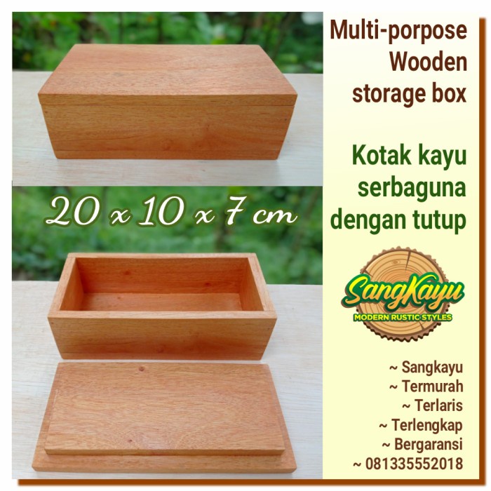 Jual Kotak penyimpanan serbaguna storage box kayu kotak kayu serbaguna ...
