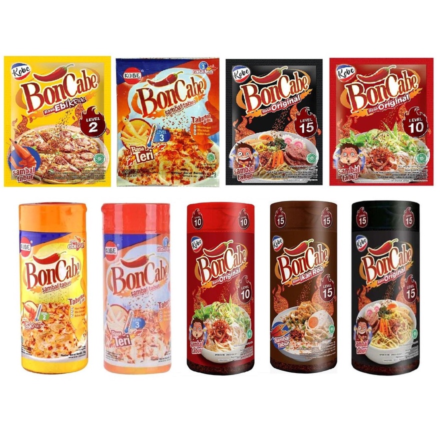 Jual Bubuk Boncabe level 3 10 15 30 50 Max End Bon Cabe Bumbu Rujak ...