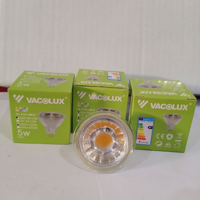 Jual lampu halogen led vacolux VL8122 MR16 5watt COB | Shopee Indonesia