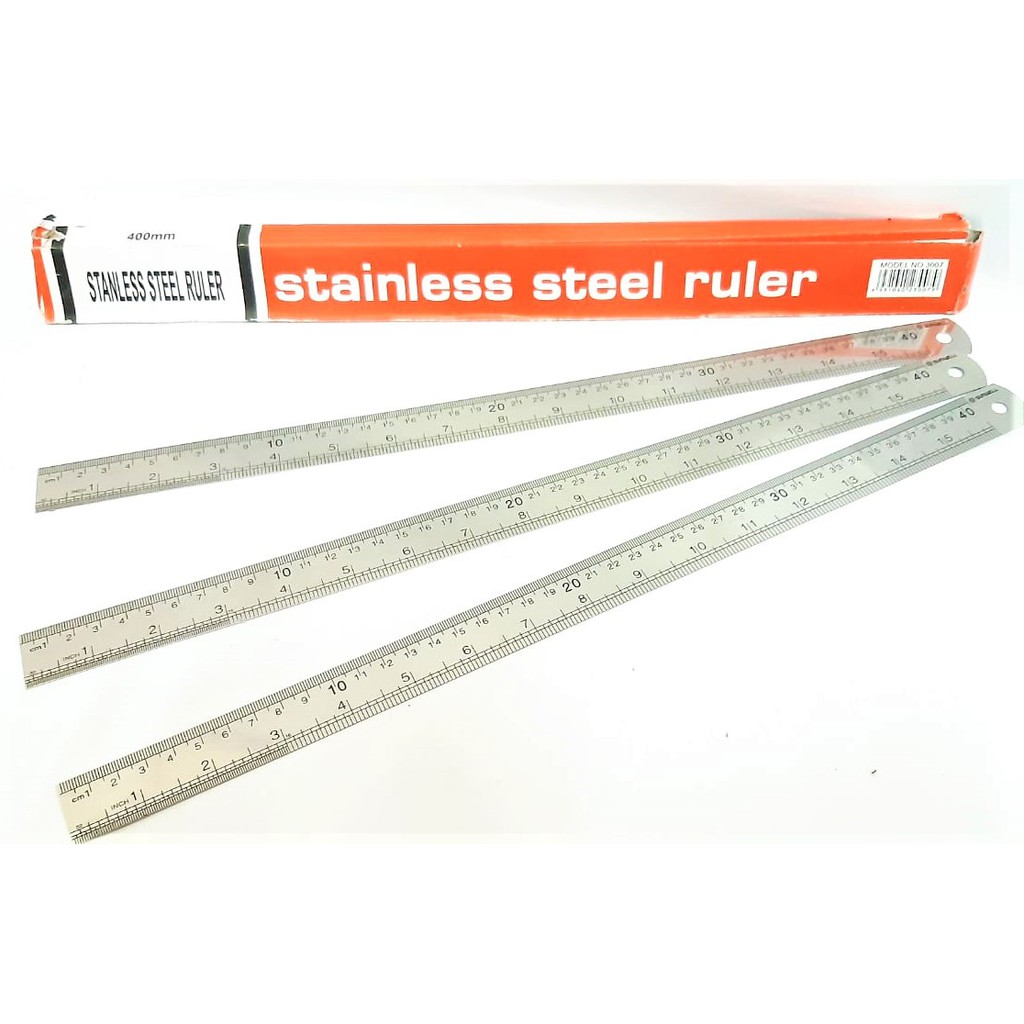 Jual PENGGARIS MISTAR BESI 40 CM STAINLESS STEEL RULER | Shopee Indonesia
