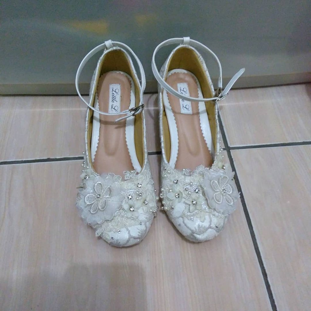Jual Preloved Wedding Shoes Sepatu Nikah Heels Payet (Handmade ...