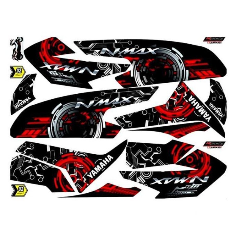 Jual STIKER NMAX 155 elektrik keren STRIPING NMAX stiker motor nmax ...