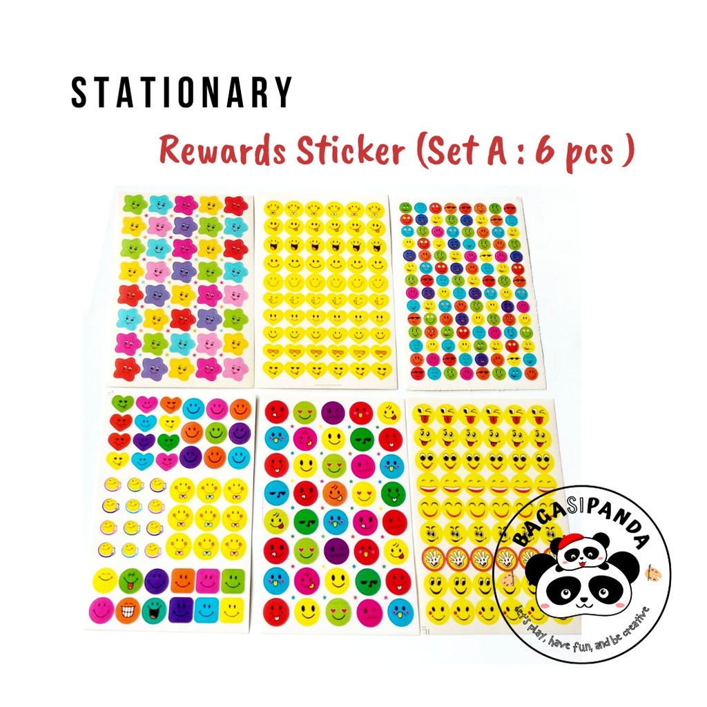 Jual Rewards Sticker / Stiker Anak Anak (isi 6 mix gambar) | Shopee ...