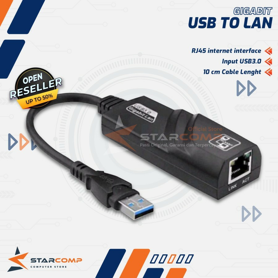 Jual Adapter LAN TO USB RJ-45 100Mbps USB 3.0 Fast Ethernet Converter ...