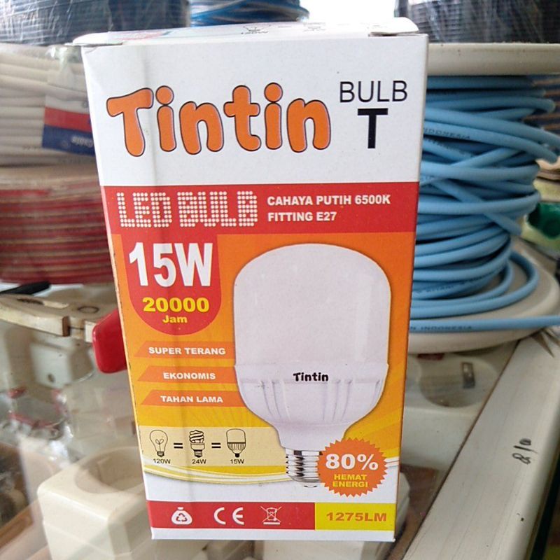 Jual LAMPU LED BULB TINTIN 15 WATT | Shopee Indonesia
