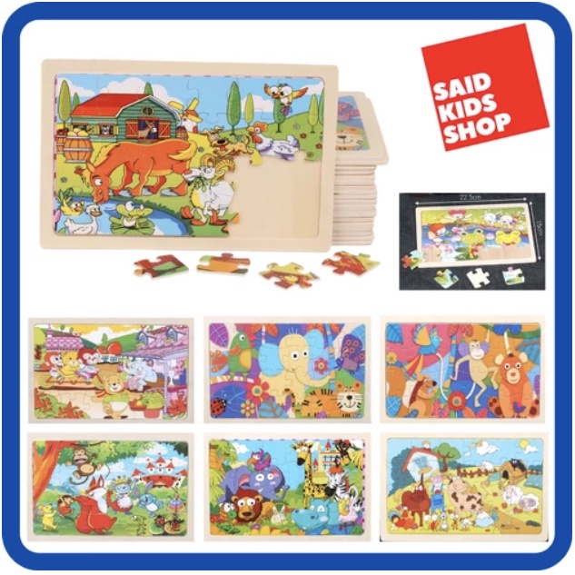 Jual Puzzle Kayu / Jigsaw Puzzle / Wooden Puzzle 22,5 x 15 cm | Shopee ...