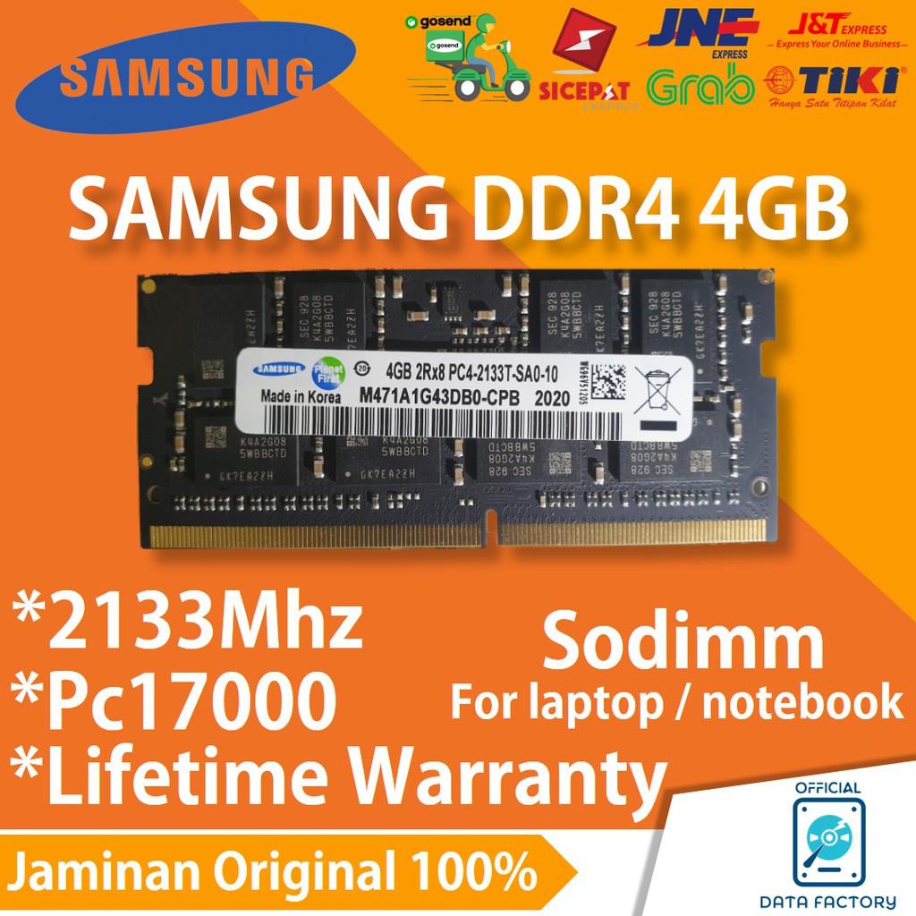 Jual RAM LAPTOP SAMSUNG DDR4 4GB SODIMM 2133Mhz PC17000 NOTEBOOK MEMORY ...