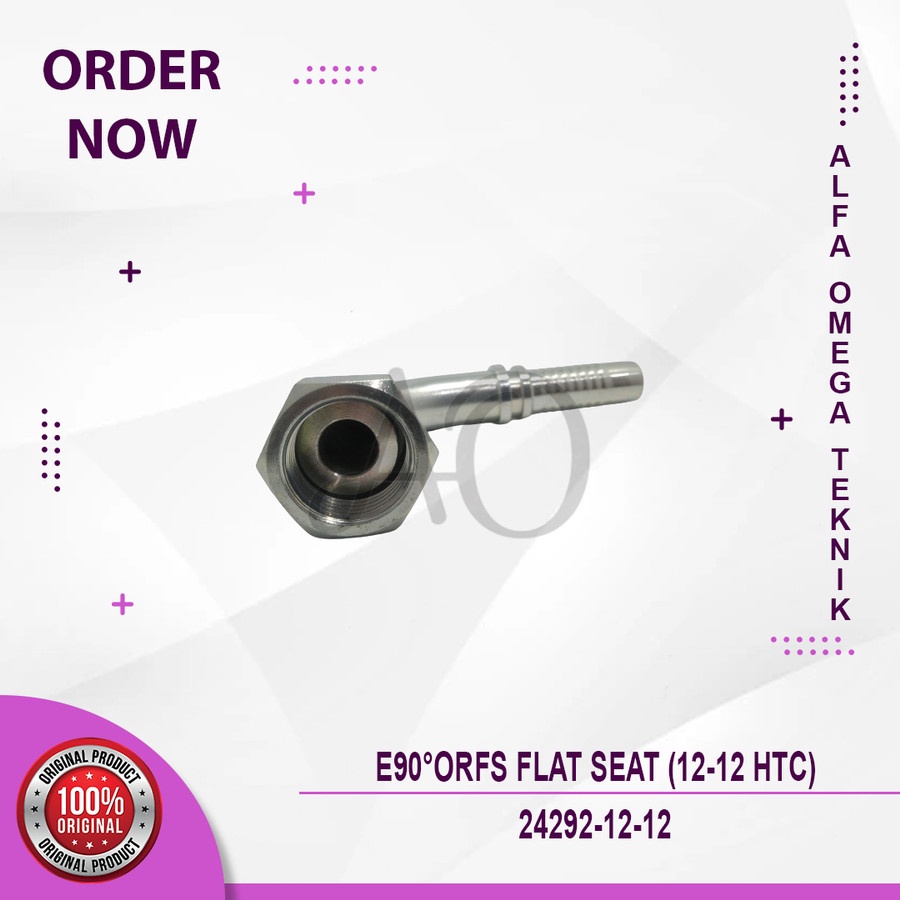 Jual FITTING HYDRAULIC ELBOW ORFS 12-12 HTC NEPEL HIDROLIK 24292-12-12 ...