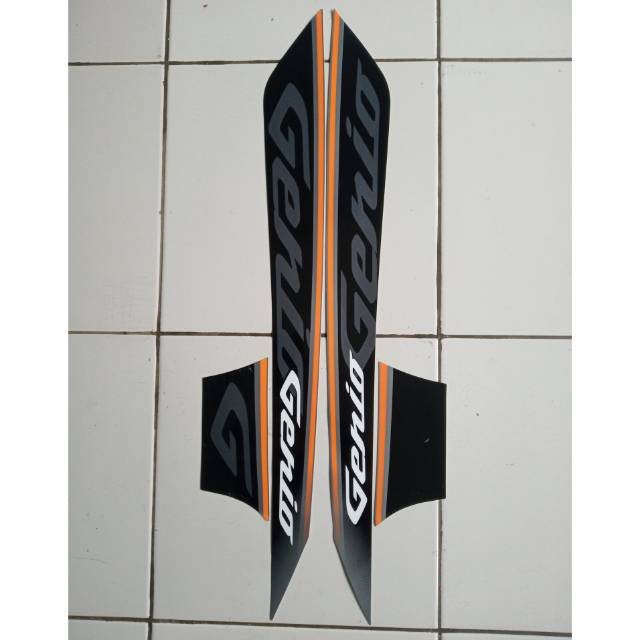 Jual Stiker striping honda genio 2019 silver orange | Shopee Indonesia
