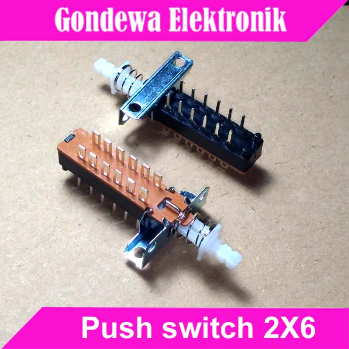 Jual Push Switch 2X6 12 pin push switch on-off | Shopee Indonesia