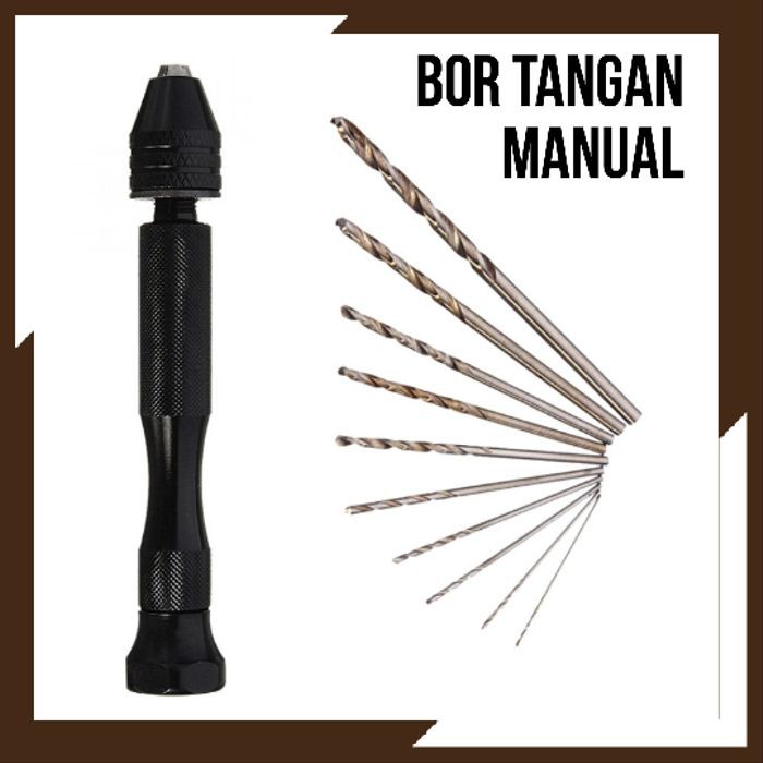 Jual Order Langsung Bor Tangan Manual dengan 10 Mata Bor Kerajinan PCB ...