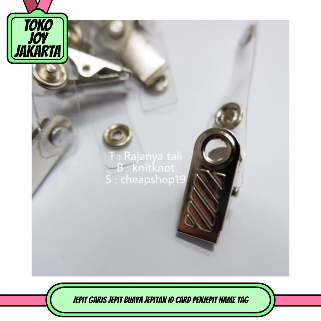 Jual Jepit garis Jepit buaya Jepitan ID card Penjepit name tag | Shopee ...