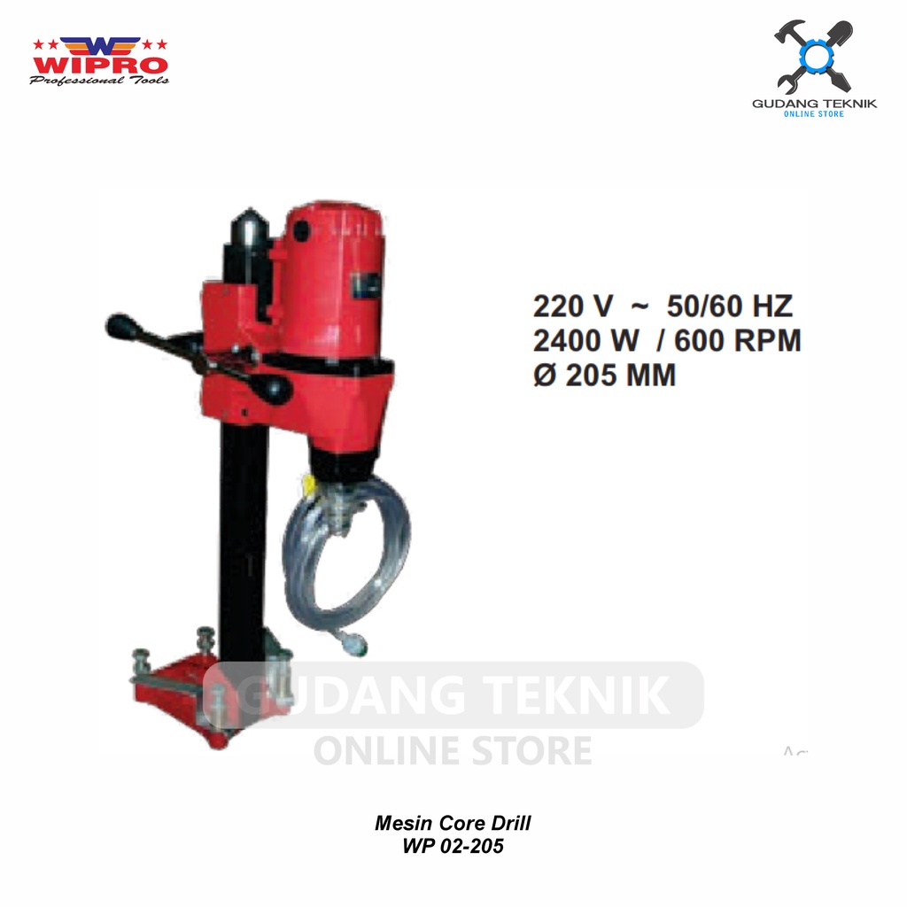 Jual Mesin Core Drill WP02-205 WIPRO / Mesin Bor Coring Beton WIPRO ...