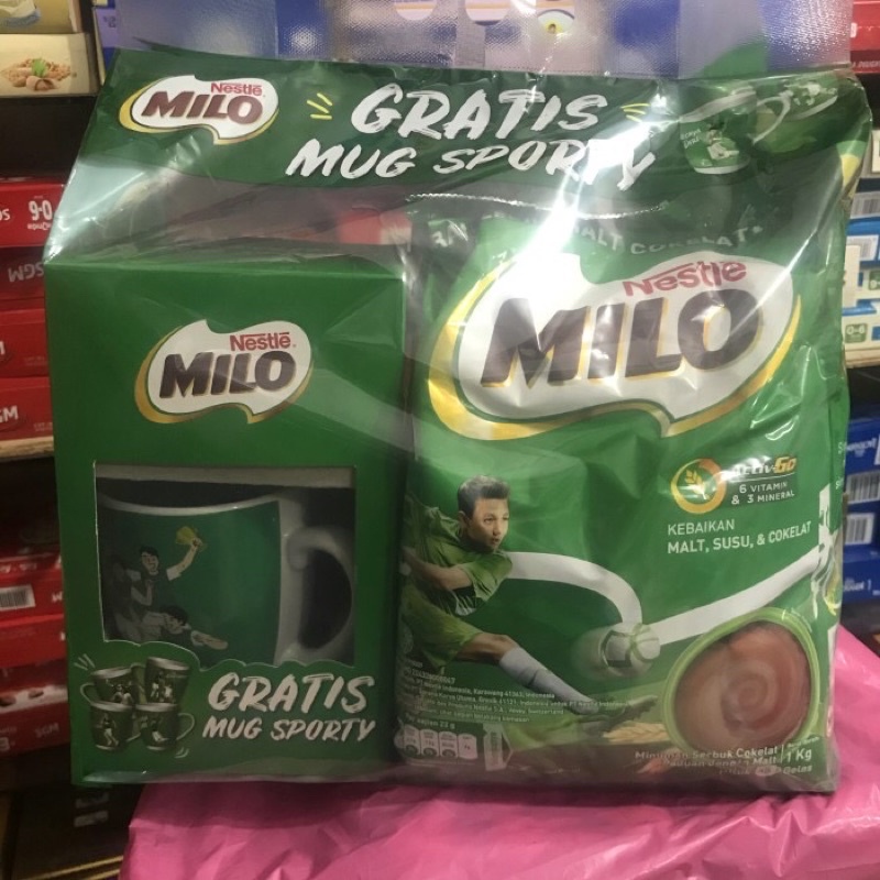 Jual Milo activgo 2x1kg (2kg) free gelas | Shopee Indonesia