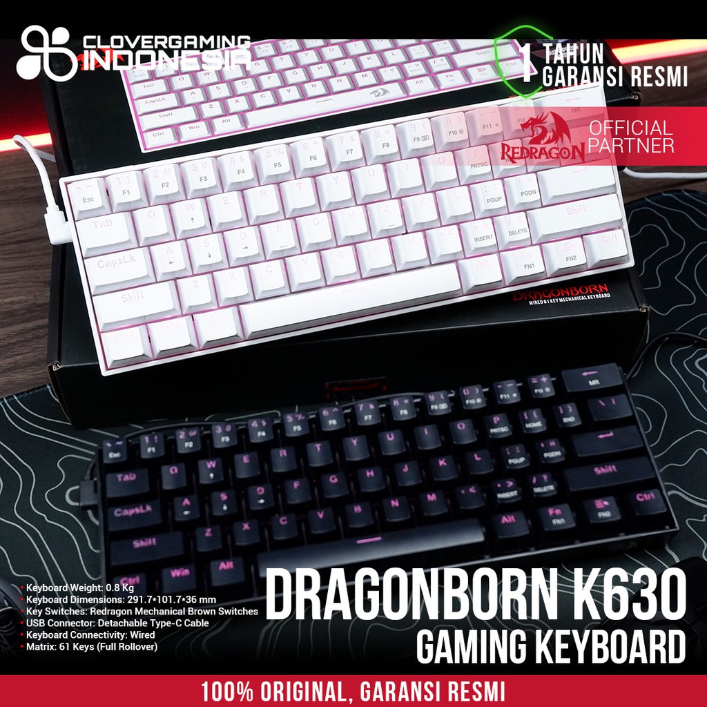 Jual Redragon DRAGONBORN K630 - K-630 K 630 Mechanical Gaming Keyboard ...