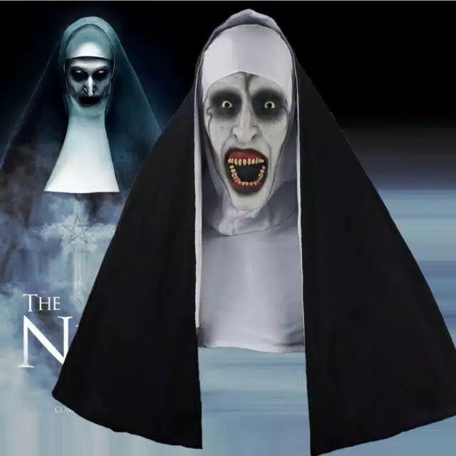 Jual Topeng Valak The Nun Marah Original Penutup Kepala Latex Halloween ...