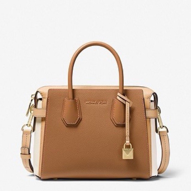Jual MICHAEL KORS MK Mercer Small Tri-Color Pebbled Leather Belted ...