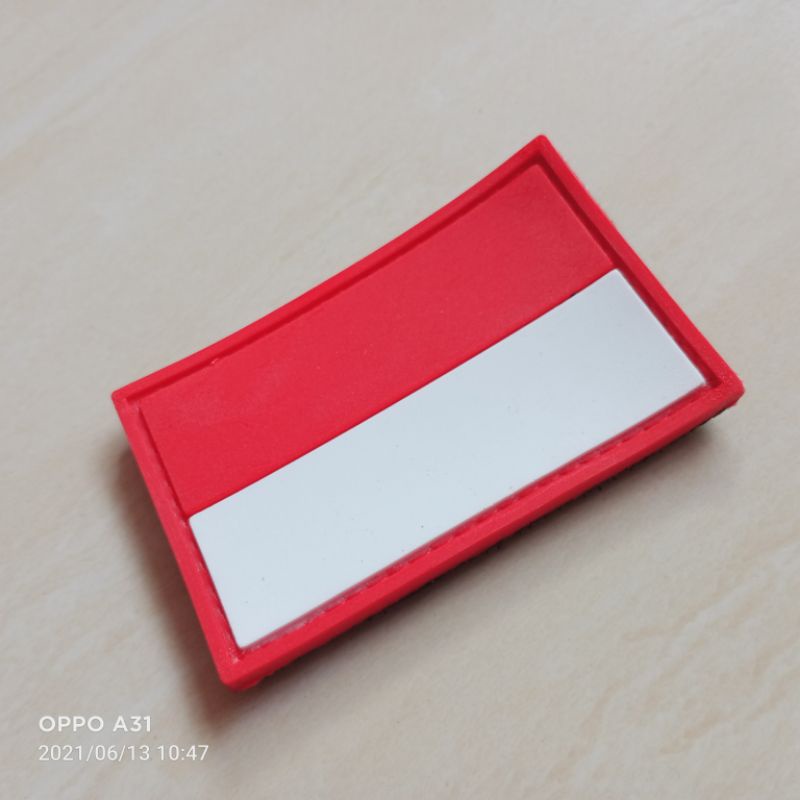 Jual patch rubber pvc bendera indonesia lis merah | Shopee Indonesia