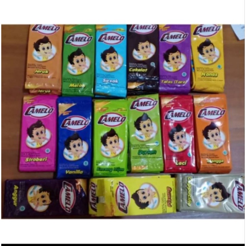 Jual Bubuk es camelo 10 renteng isi 100pcs (Free 1 pcs lem tembak ...