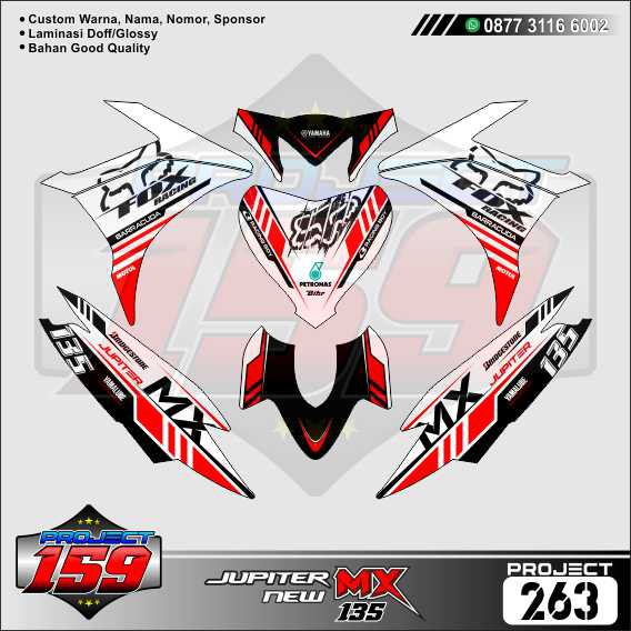 Jual Sticker Decal New Jupiter MX 135 - Project 263 Street Racing ...