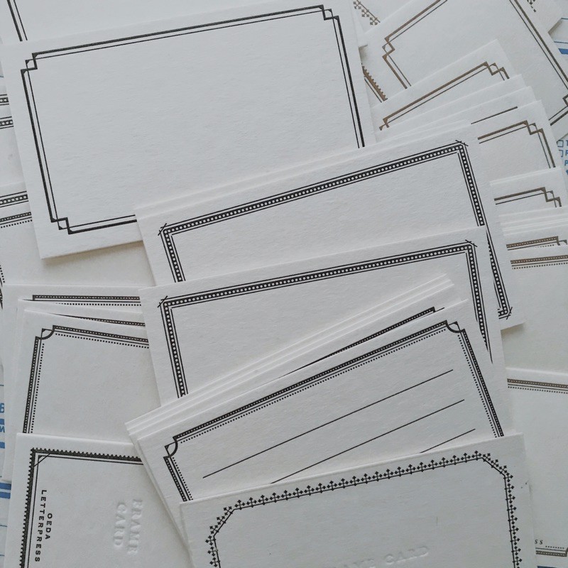 Jual Sample Oeda Letterpress - Frame Card, Frame Mini Card, Sticker Set ...