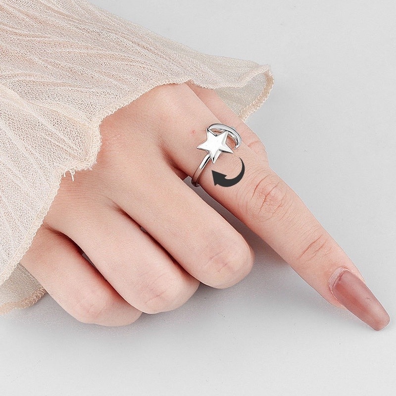 Jual Cincin Model Terbuka Desain Matahari Bulan Bintang 4 Gaya ...