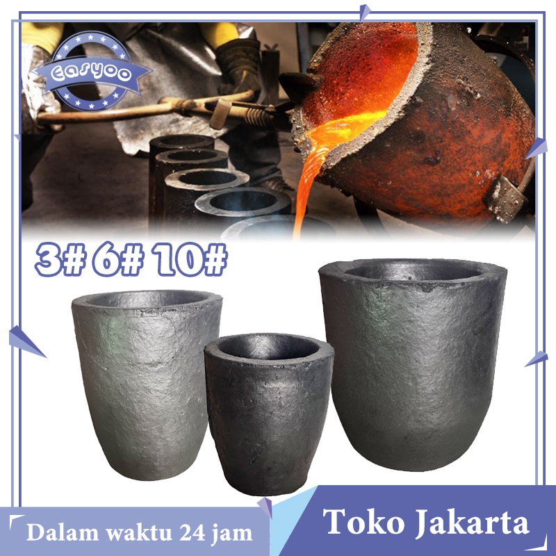 Jual High-Purity Melting Graphite Crucible 3kg 6kg 10kg Melting Pot ...