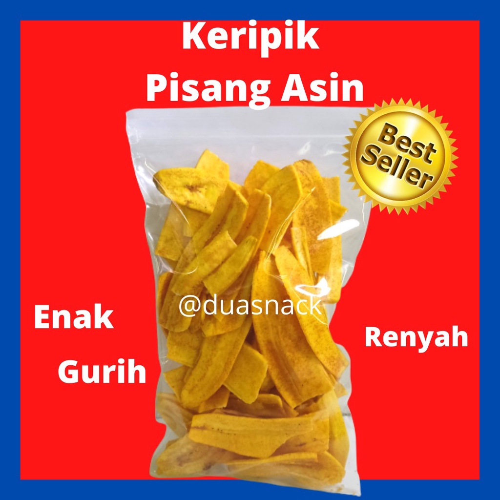 Jual Makanan Ringan Cemilan Snack Jajanan Keripik Pisang Asin 250gr ...