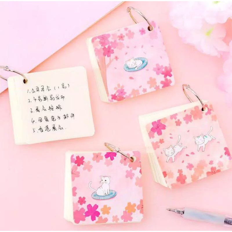Jual MEMO RING SAKURA CAT ISI 100 LEMBAR | Shopee Indonesia