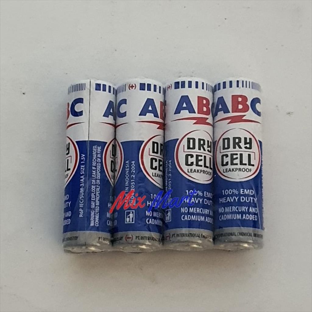 Jual Baterai ABC Biru Size AA R6P IEC/UM 1.5 volt | Shopee Indonesia